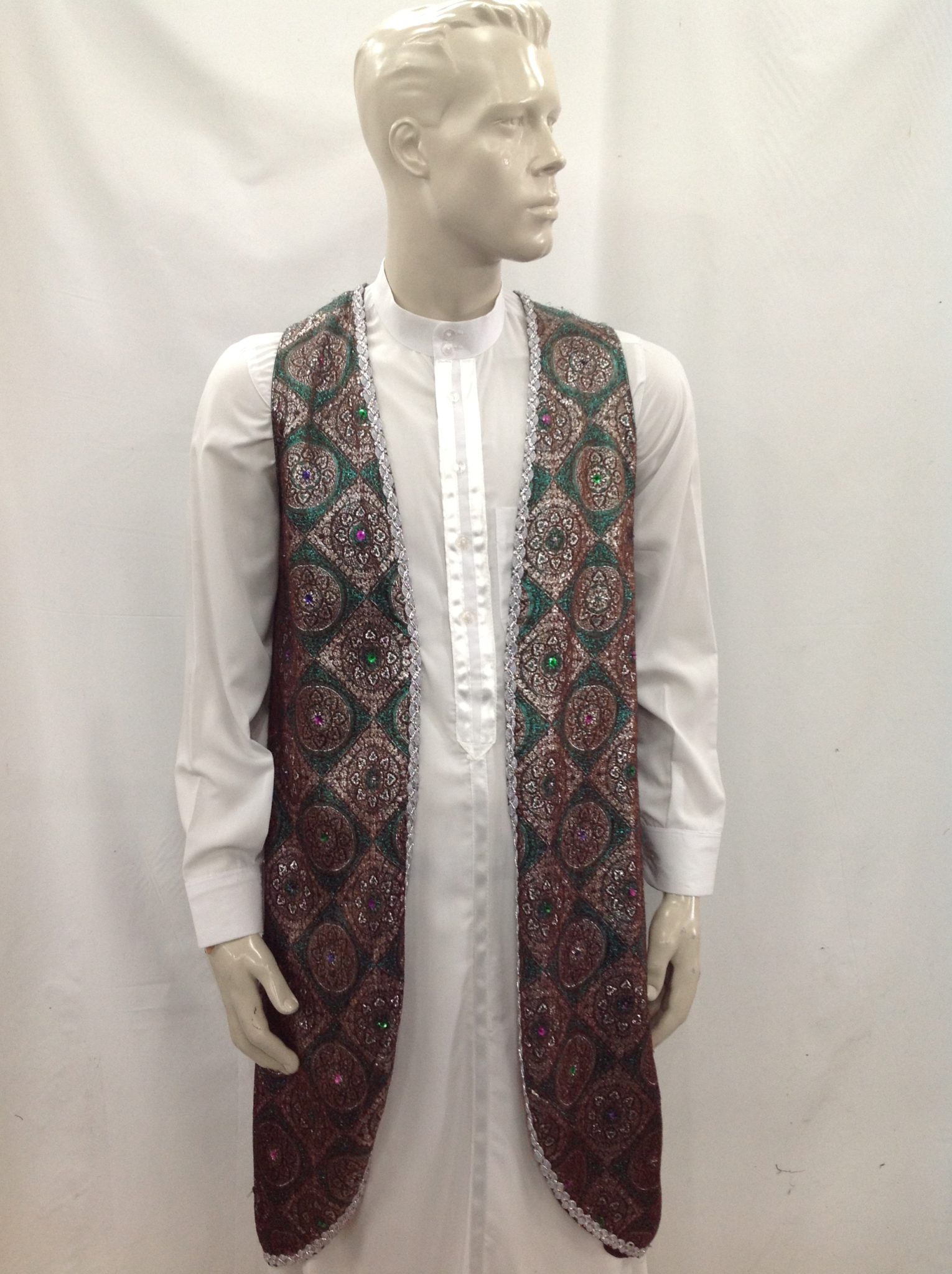 Arabian Aladdin Vest Green - Costume Wonderland
